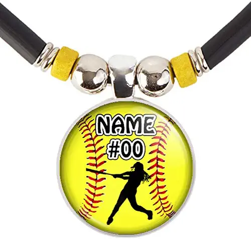 قیمت و خرید Softball Charm Necklace- Girls and Women's Softball Pendant ...