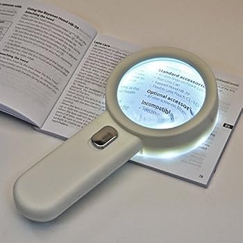 Amazon.com: 10X Handheld Reading Loupe Magnifier with 10 LED Light ...