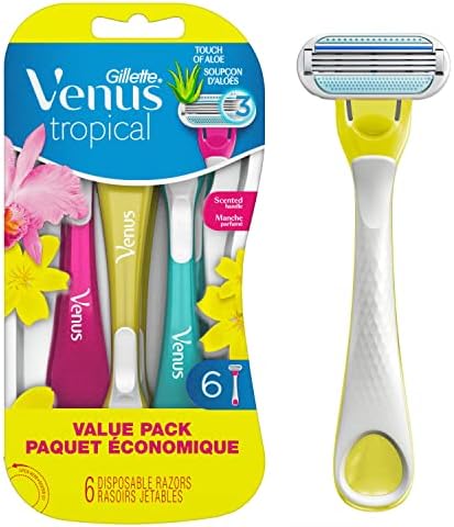 سعر Gillette Venus Tropical Value Pack 6 Disposable Razors 3 Blades فى ...