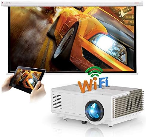 Mini Wifi Bluetooth Projector for Home Cinema Outdoor, LED Android ...