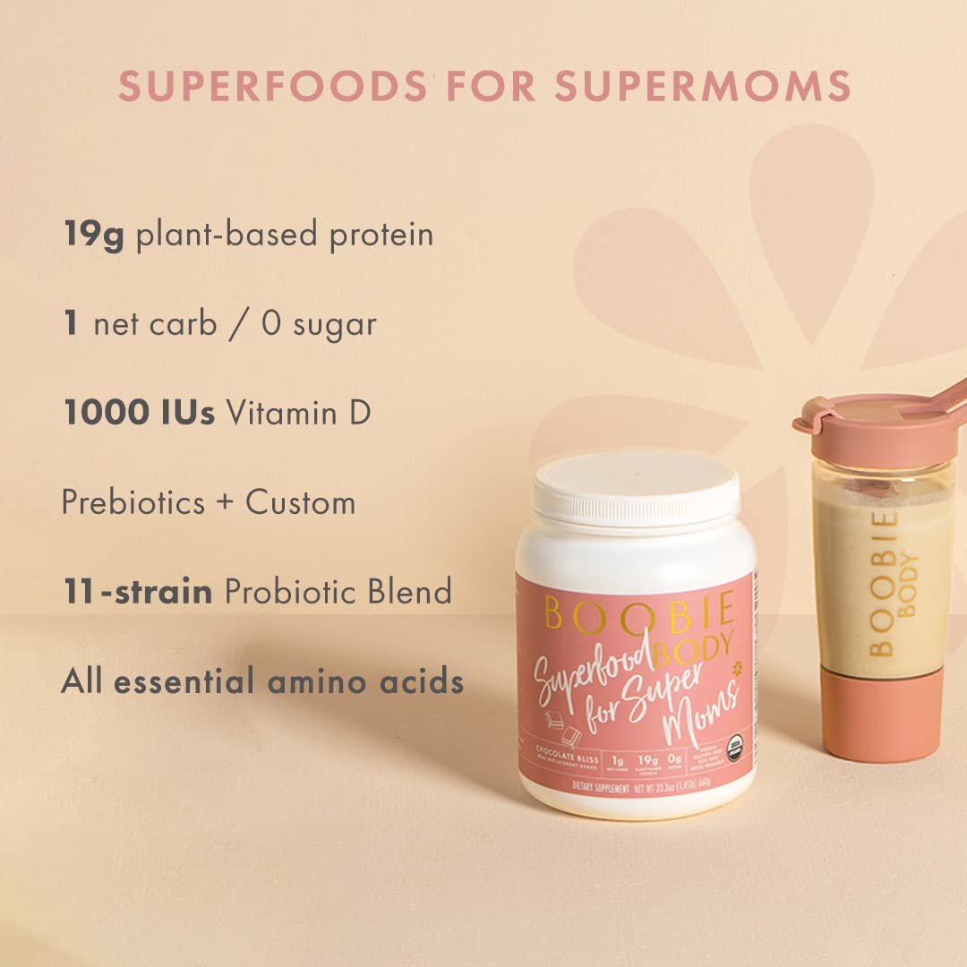 Boobie Body Organic Superfood Plant-Based Protein Shake, Chocolate ...