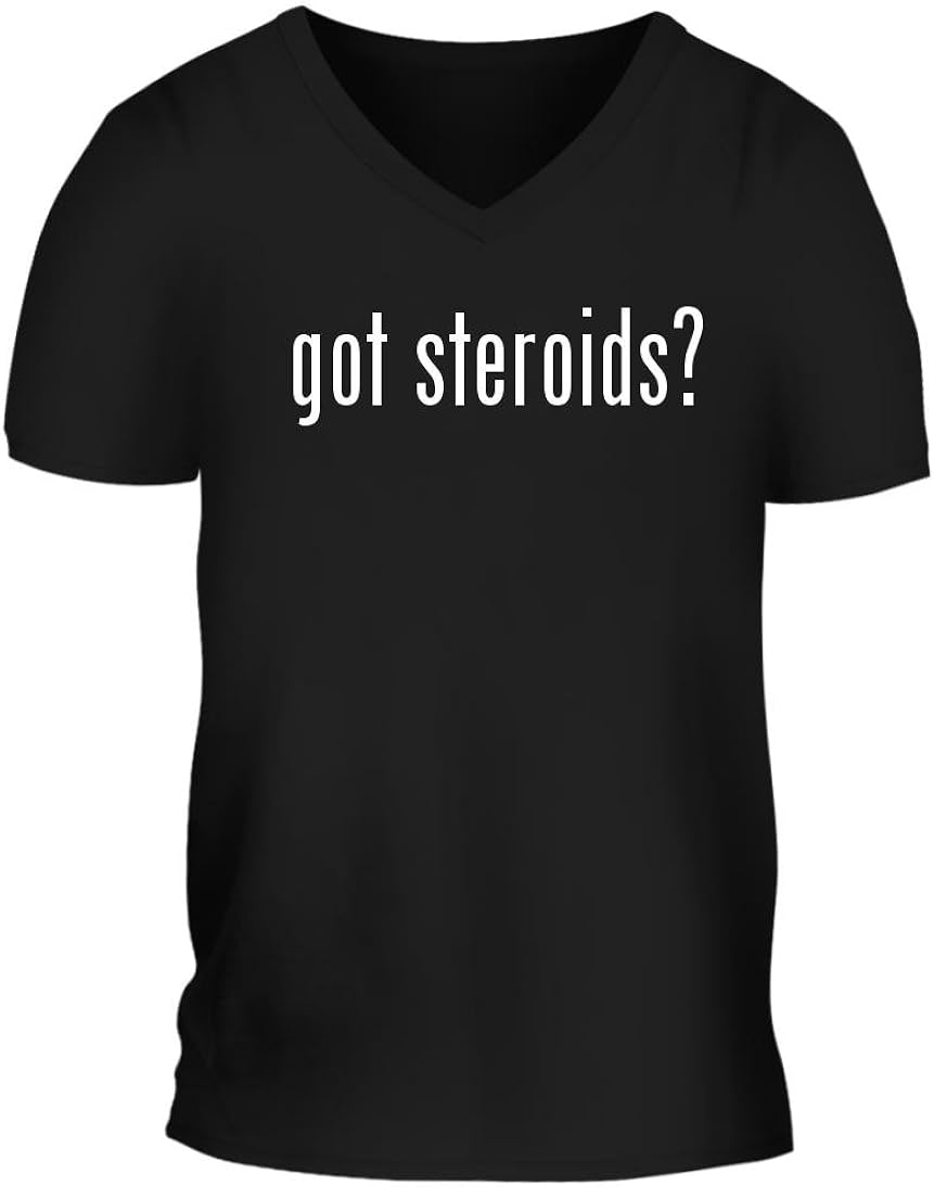 Amazon.com: got steroids? - A Nice Men's Short Sleeve V-Neck T-Shirt ...