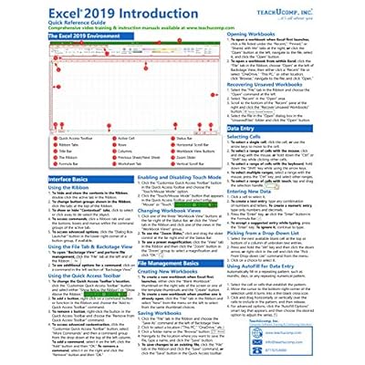 Microsoft Excel 2019 Introduction Quick Reference Philippines | Ubuy