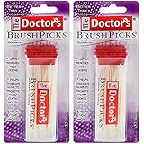 Amazon.com: The Doctor's BrushPicks, Interdental Toothpicks, 120-Picks ...