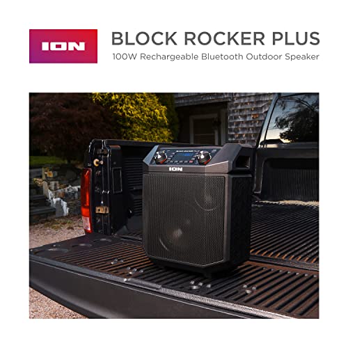 ION Block Rocker Plus - 100W Bluetooth Outdoor Speaker with ...