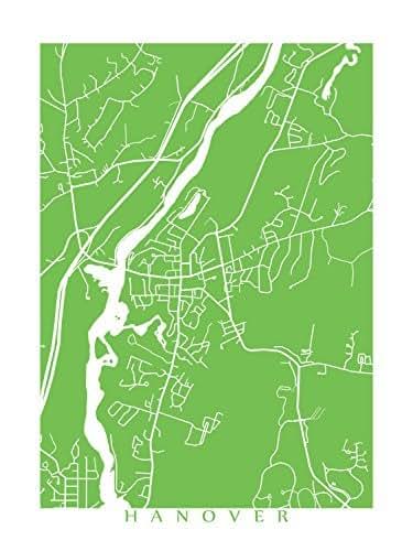 Amazon.com: Hanover Map Print - New Hampshire, USA: Handmade