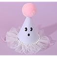Amazon.com: Agkvw Halloween Ghost Birthday Hat for Girls - Pink Ghost ...