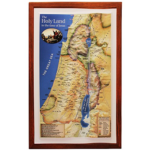 Raised Relief 3D Map of Israel in Jesus' Time (Shows Place Names Under ...