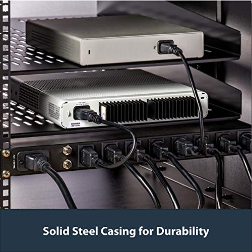 StarTech.com 1U 19 inch 8 Port Rack Mount PDU - IEC C13 Socket Rackmount Power Supply/Strip ...