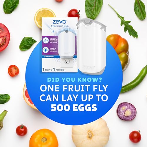 Zevo Flying Insect Trap, Fly Trap Captures Houseflies, Fruit Flies, and ...