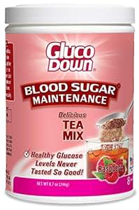 Amazon.com : GLUCODOWN Raspberry Tea Mix, Diabetic Friendly Formula, (8 ...