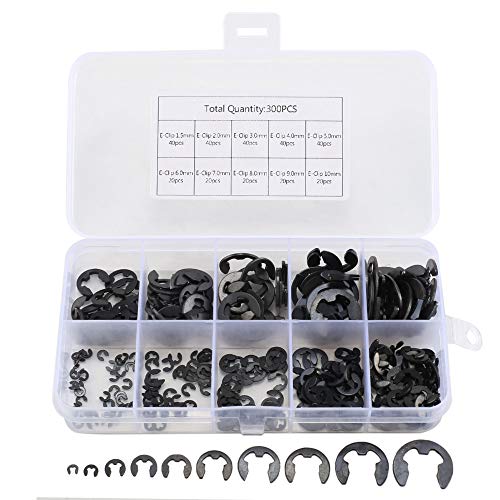 Buy FJSM 300 Pieces 304 External Retaining Ring E Type Steel Circlip ...