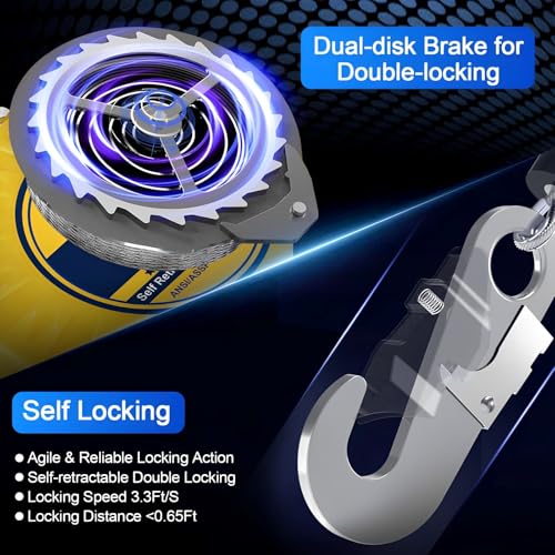 Encreese Self-Retractable Fall Arrester Double Locking Fall Arrest ...