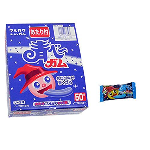 Aobe Gum 53pcs 0.2oz Bloe Color Soda Pop Taste Chewing Gum Japanese ...