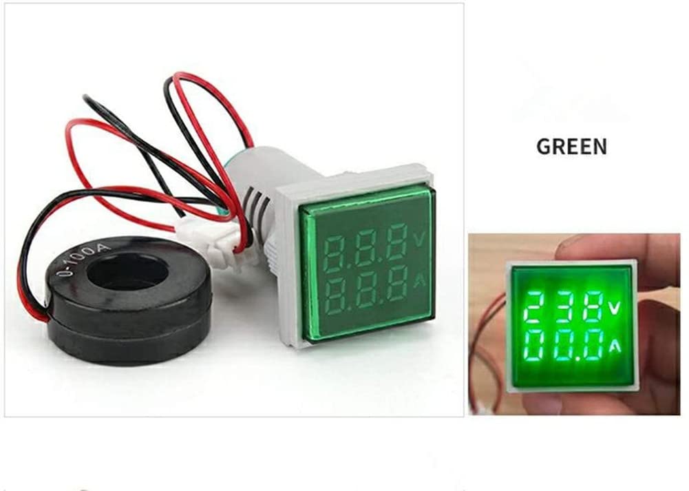 Szliyands AC Current And Voltage Indicator With Two-Digit Display, 22mm ...