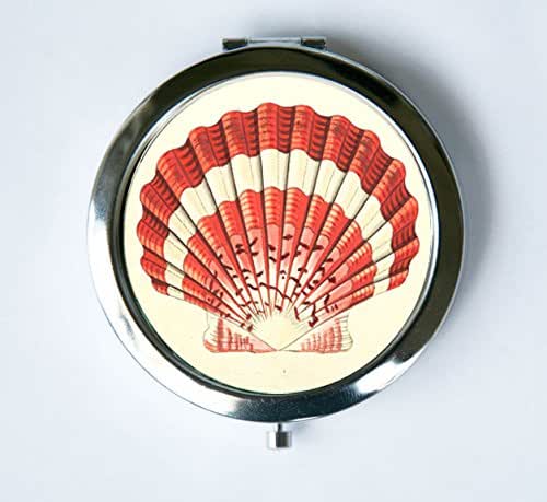 Amazon.com: Scallop Sea Shell Compact Mirror Pocket Mirror : Handmade ...