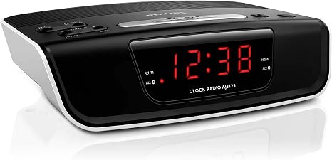 Amazon.com: PHILIPS Digital Alarm Clock Radio for Bedroom with FM Radio ...