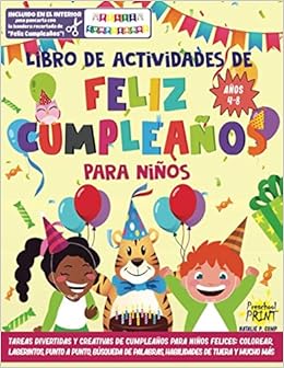 Libro de actividades de 'Feliz Cumpleaños' para niños: Tareas ...