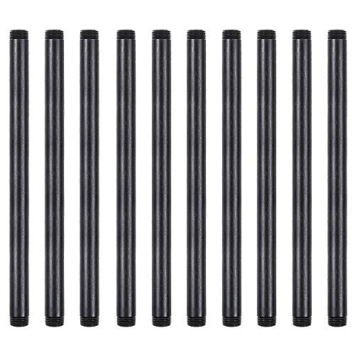 GOOVI 1/2 Inches x 12 Inches Black Malleable Steel Pipe Fitting, 1/2 ...