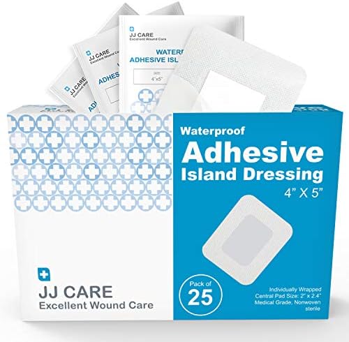 JJ CARE Island Dressing, Adhesive Gauze Pads, Bordered Gauze, Adhesive Island Wound Dressing ...