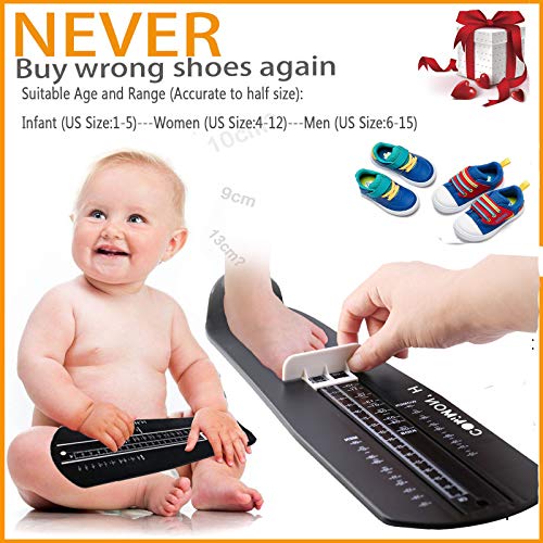 COMMON'H Shoe Sizer Foot Measurement Device Shoe Feet Measuring Ruler ...