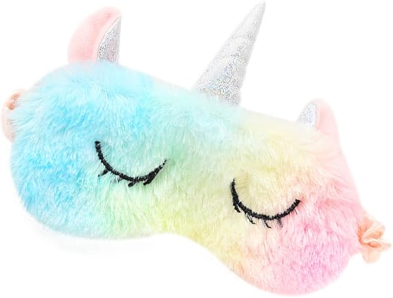 Sleeping Mask Cute 3D Fluffy Animal Eye Mask for Sleeping Travel ...