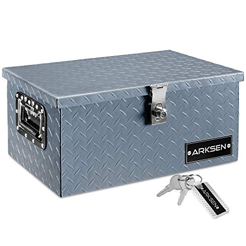 ARKSEN 20 Inch Heavy Duty Aluminum Diamond Plate Tool Box Chest Box ...
