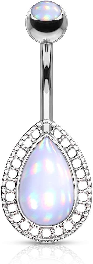 Giselle Tata Navel Piercing 316L Surgical Steel and Epoxy – Water Drop ...