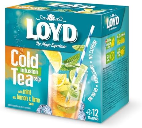 Loyd Cold Infusion Tea Lemon Lime & Mint Flavor (12 Tea Bags) Sugar ...