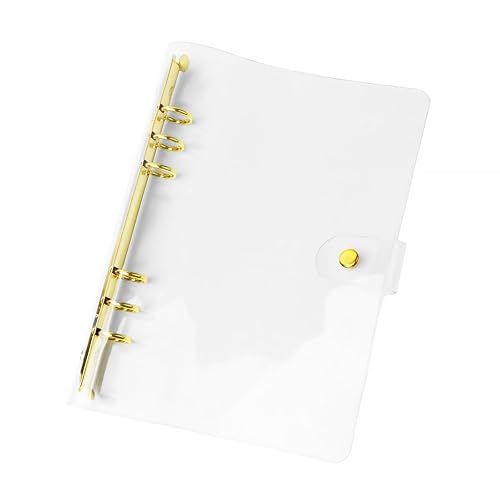 NatSumeBasics Clear A5 Binder Cover 6-Ring PVC 7" x 9" Loose Leaf ...