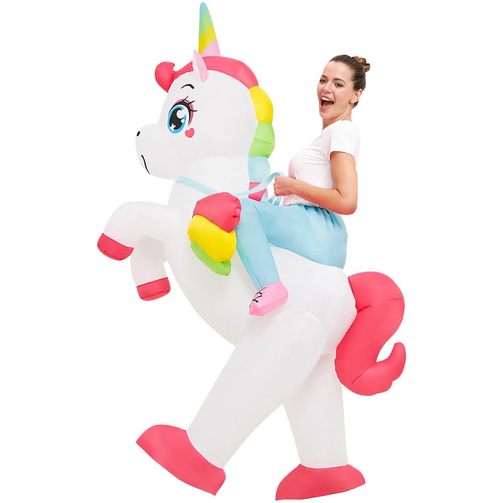 JUROSAICA Inflatable Unicorn Costume For Adult Funny Inflatable ...