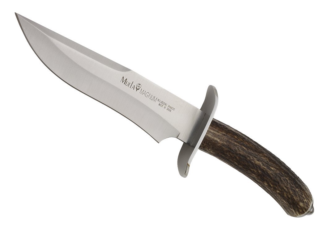 Amazon.com : Muela MAGNUM-19A Genuine Red Stag Antler Handle Hunting ...