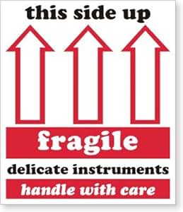 Amazon.com: This Side up Fragile Delicate Instruments Handle with Care ...