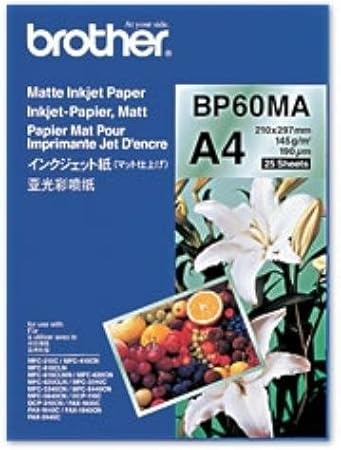 Brother BP60MA - BROTHER BP60 MATT PAPER (25 SHEETS): Amazon.co.uk: Office Products