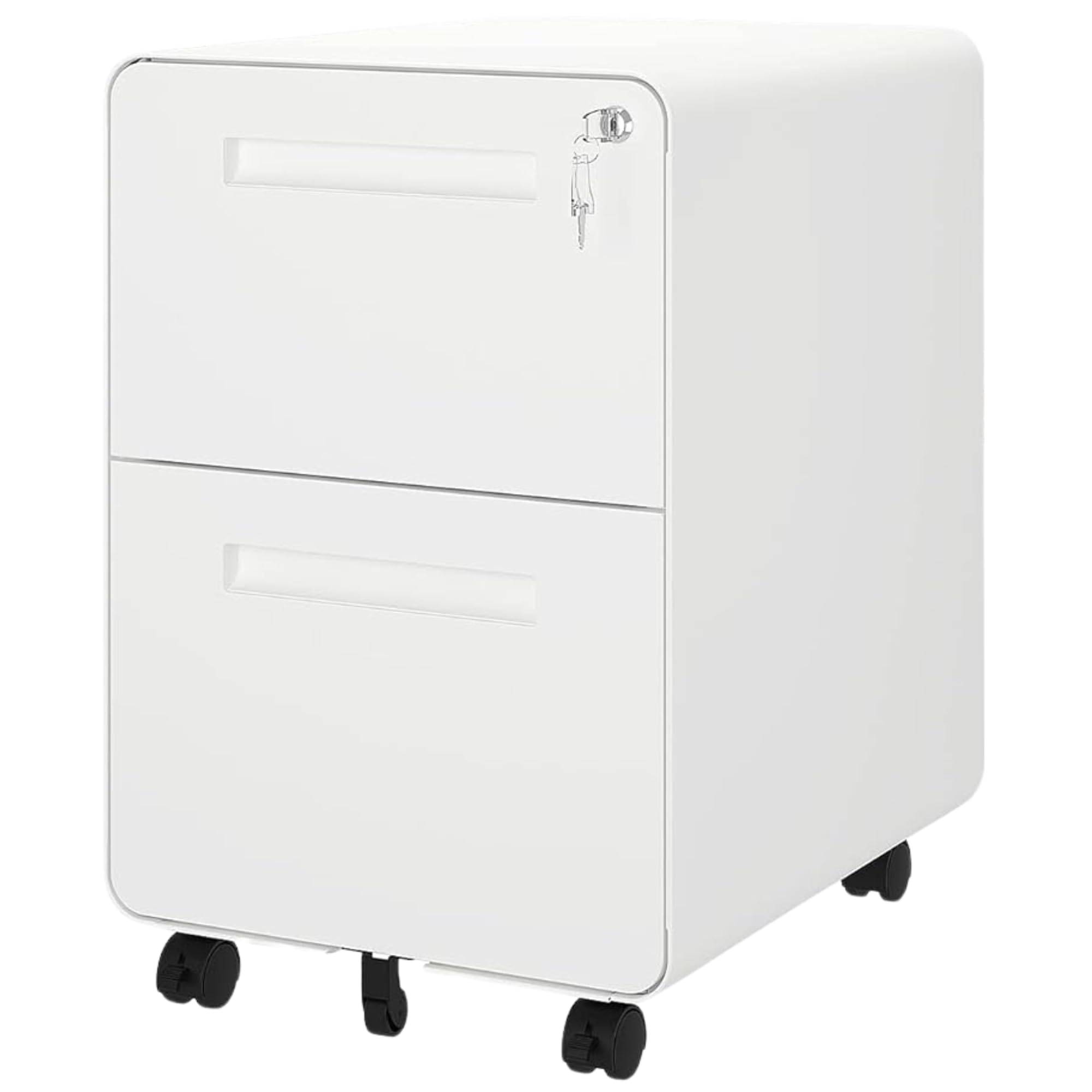 YITAHOME 2 Drawer File Cabinet, Metal Mobile Filing Cabinet with Lock ...