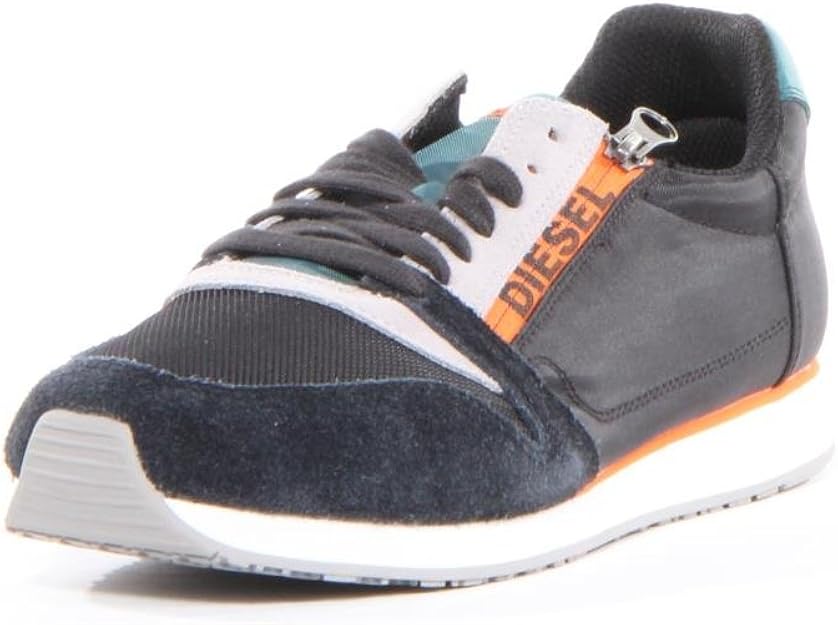 DIESEL - Trainers - Men - Charcoal Slocker S Sneakers with White/Orange ...