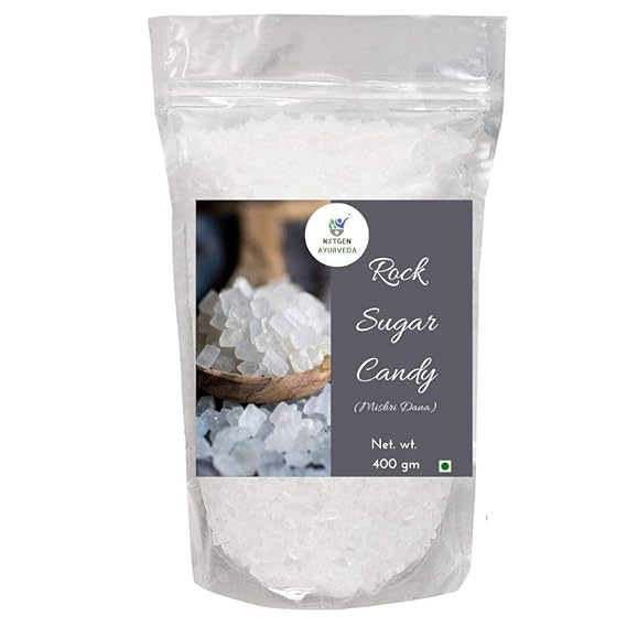 Nxtgen Ayurveda Rock Sugar Candy | Mishri | 400 g | Sugar Crystal ...