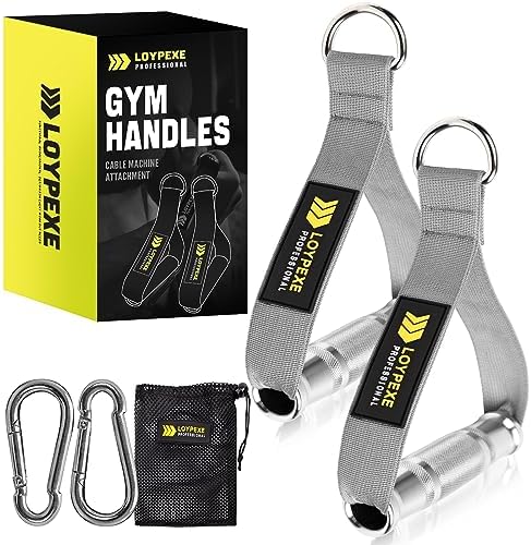 LOYPEXE Exercise Handle, Heavy Duty Cable Handles Gym Aluminum Alloy ...
