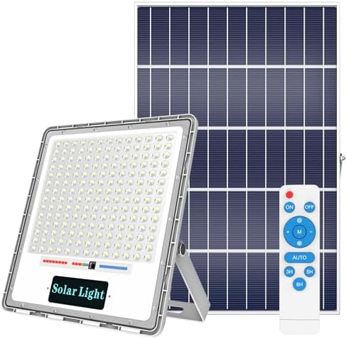 1000W Solar Flood Lights Outdoor, Dusk to Dawn 20000 Lumens Solar ...