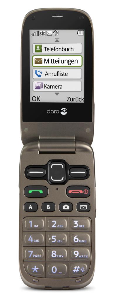 Doro PhoneEasy 631 Elegantes Klappdesign Großtastenhandy Mocca ...