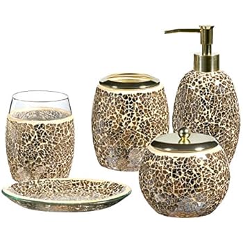 Amazon.com: Creative Scents Milano Bath Ensemble, 4 Piece Bathroom ...