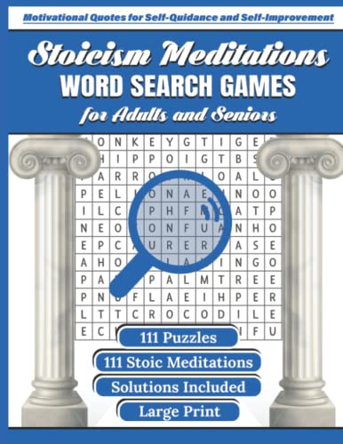 Amazon.com: Stoicism Meditations Word Search Games for Adults and ...