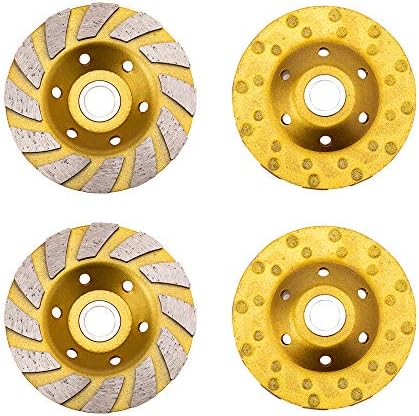 Erduoduo 2 Pack 4 Inch Diamond Cup Grinding Wheel 12 Segs Heavy Duty ...