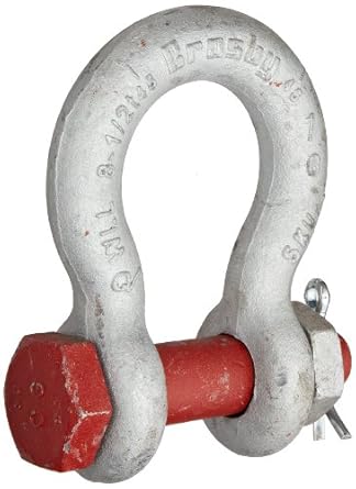 Crosby 1019551 Carbon Steel G-2130 Bolt Type Anchor Shackle, Galvanized ...