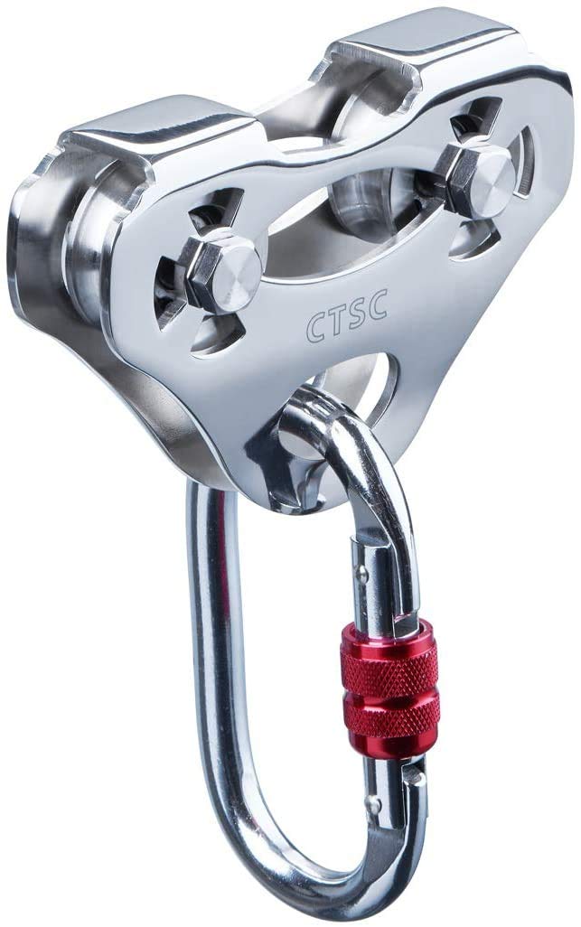 CTSC Climbing Pulleys with Oval Carabiner, Zipline Pulley Kit for ...