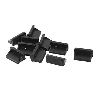 Silicone USB Port Cover Anti Dust Protector for Female End 10Pcs Black ...