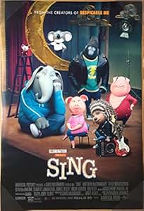 Amazon.com : SING MOVIE POSTER ORIGINAL INTL FINAL 27x40 SCARLETT ...