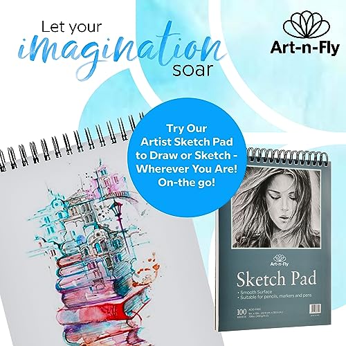 Artists Sketchbook for Drawing 9x12" with Spiral Bound - Smooth Sketch Book for Drawing ...