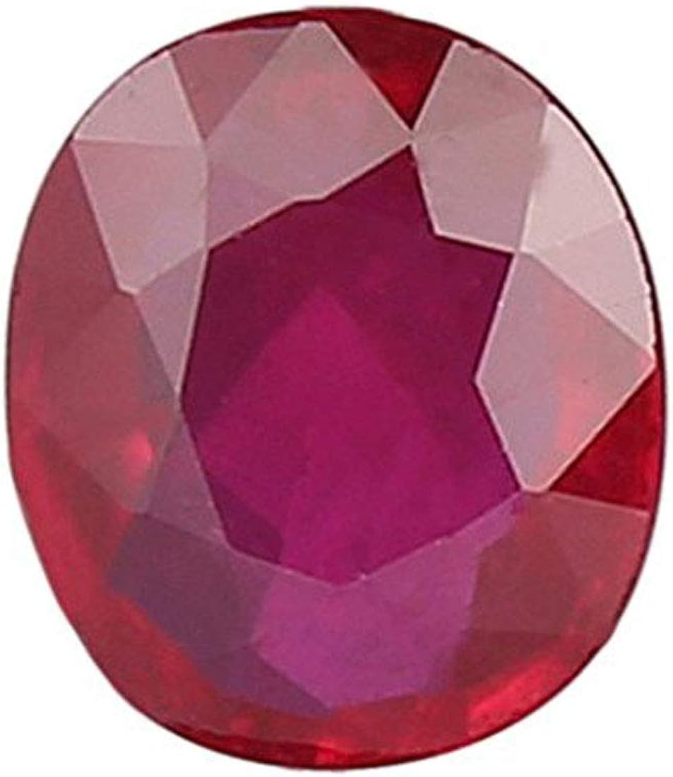 Echter Rubin, loser Edelstein, facettiert, 5 Karat, ovale Form, Chakra ...
