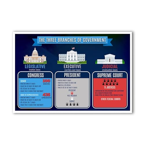The Three Branches Of Government Poster - Educational Poster For ...
